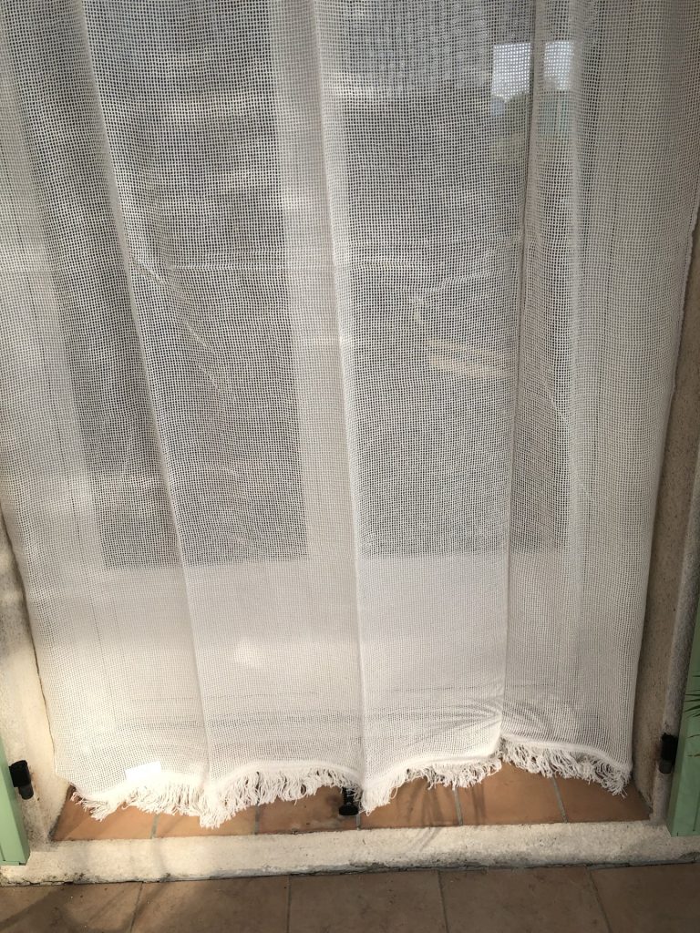 Rideau coton blanc